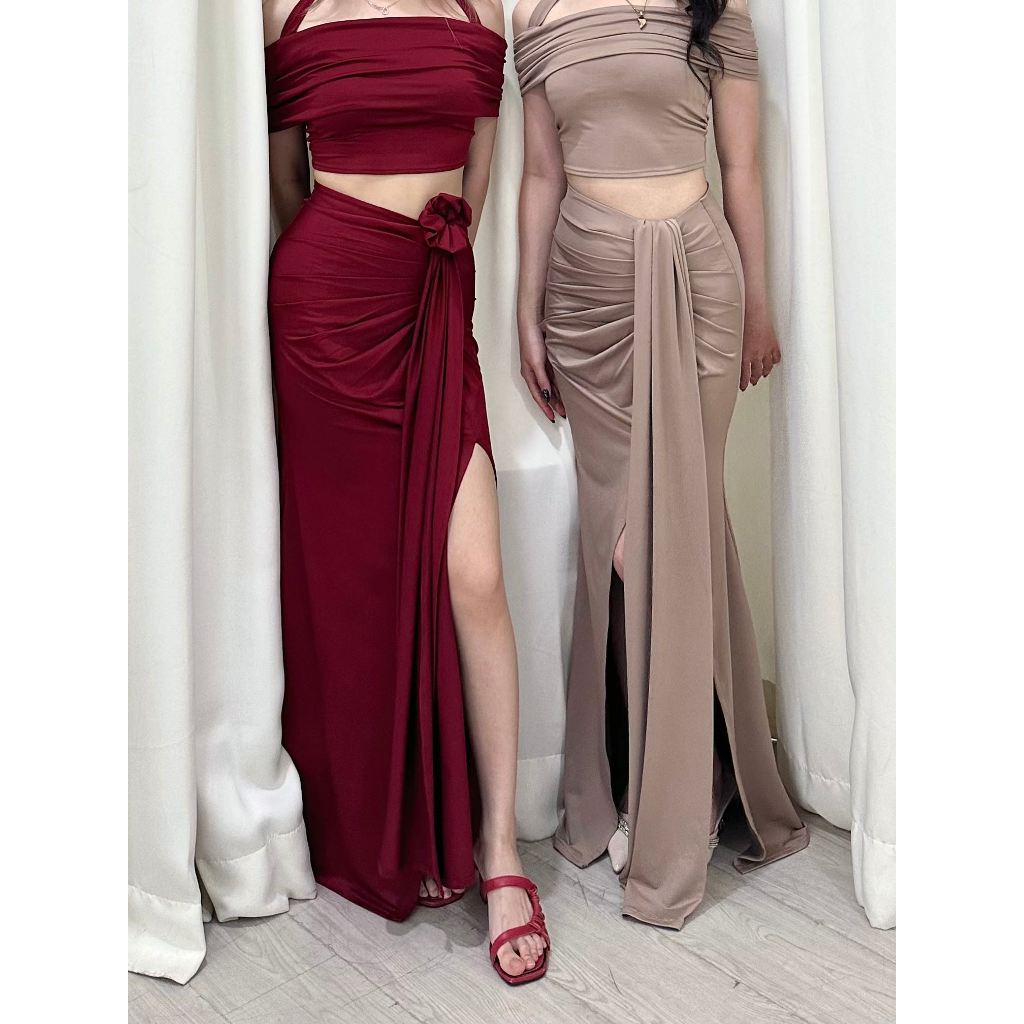 Jual Tata Skirt/ ROK - Maxi Drapery Skirt | Shopee Indonesia