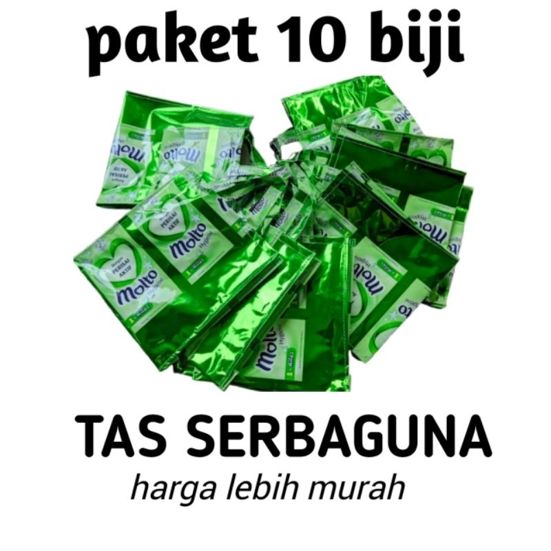 Jual Paket 10 Tas Serbaguna daur ulang Tas belanja ke pasar daur ulang ...
