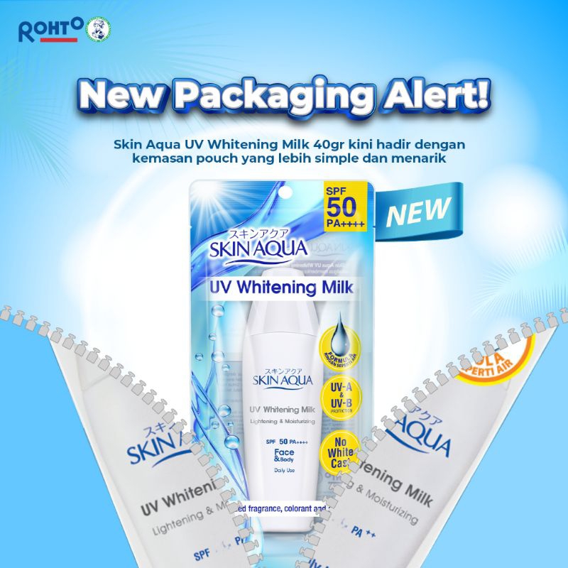 Jual SKIN AQUA [Tutup Putih] UV Sunscreen Whitening Milk SPF 50 PA ...