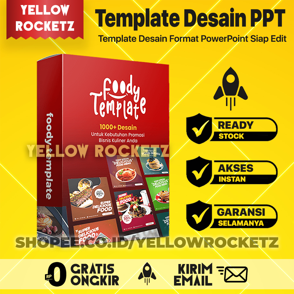 Jual FOODY Desain Konten Makanan FNB - Feed Story Reels Ads - Template ...