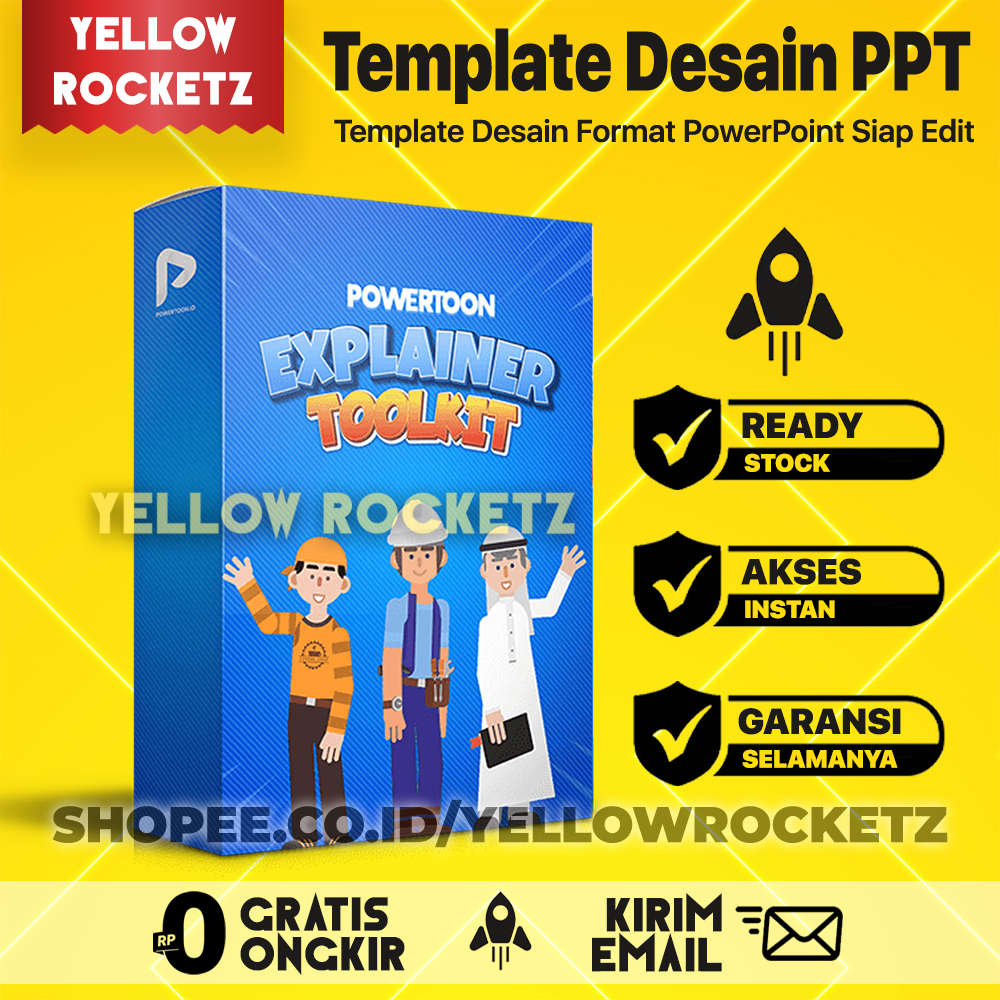 Jual POWER TOON - Template Video Animasi Penjelasan Mudah PPT - Materi ...