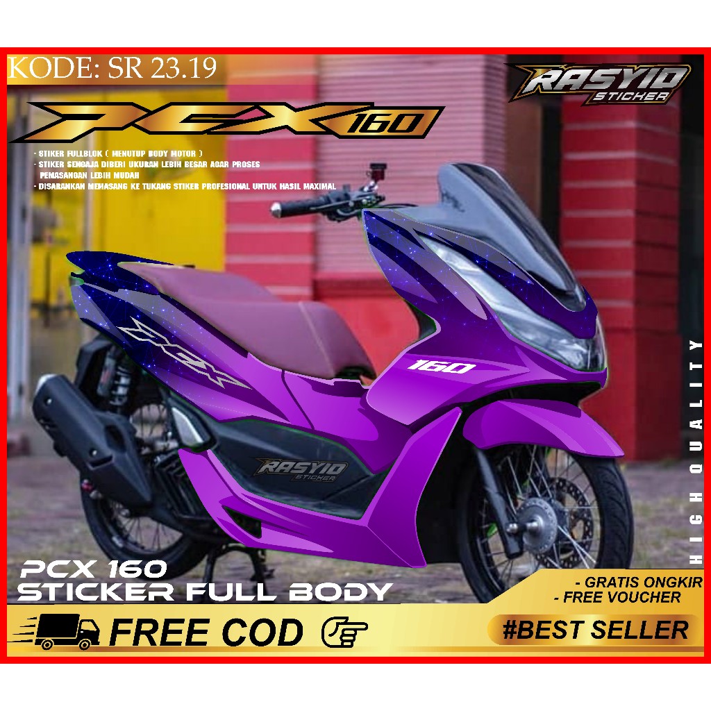 Jual Sticker Decal Full body Honda PCX 160 2020 2021 2022 2023 2024 ...