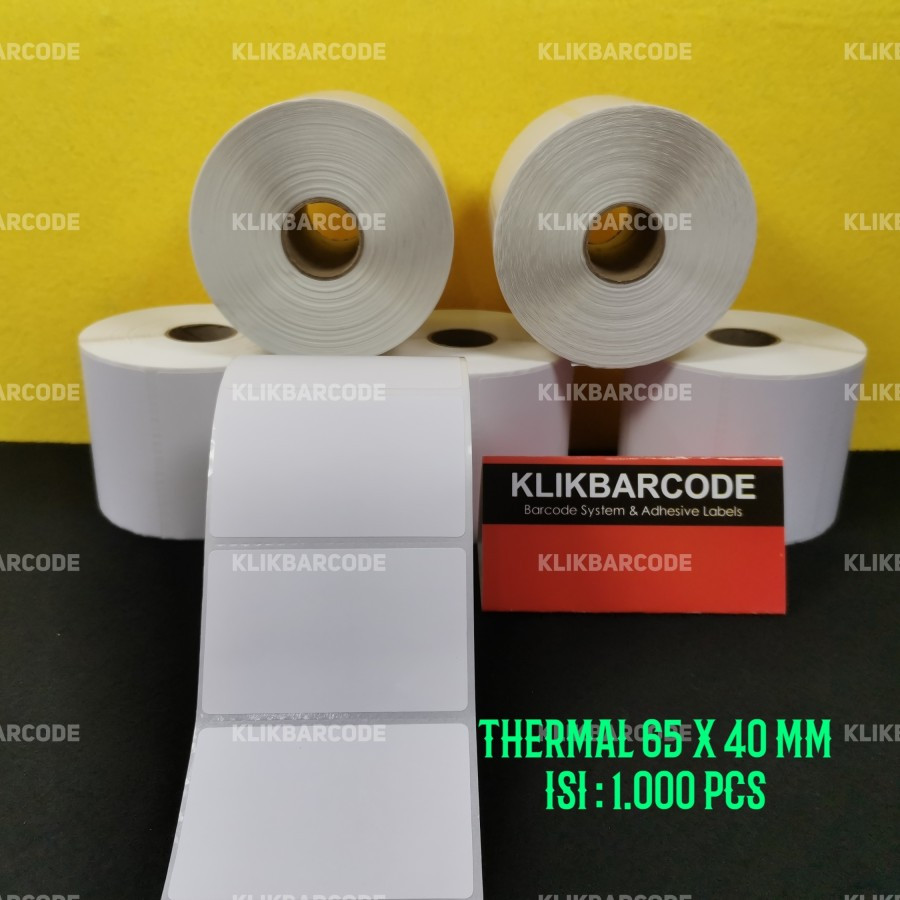 Jual Stiker Label Barcode Thermal 65x40mm / 65x40 mm / 65 x 40 mm isi 1000 Etiket Rumah Sakit ...