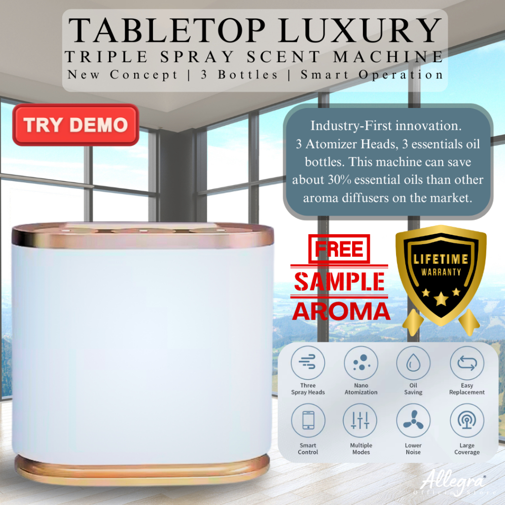 Jual ALLEGRA TABLE TOP LUXURY TRIPLE SPRAY SCENT MACHINE DIFFUSER ...