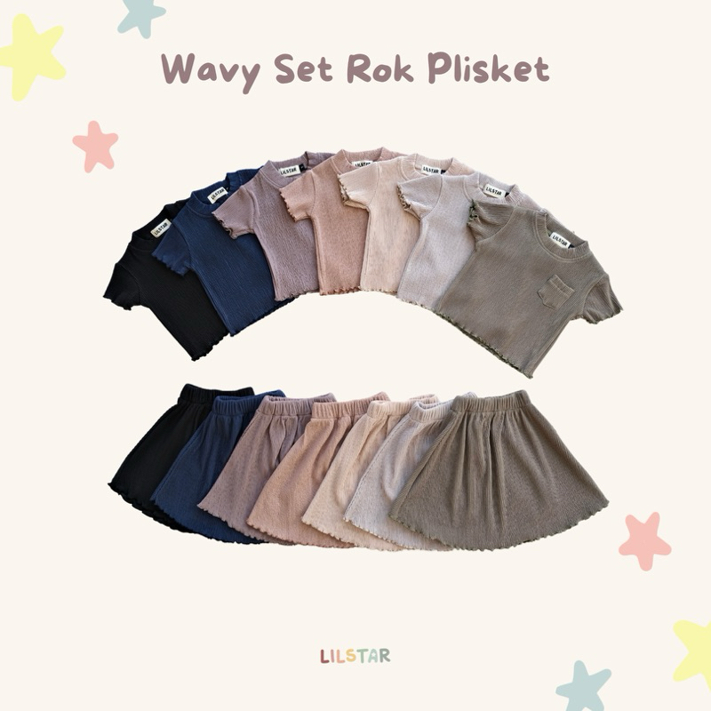 Jual LILSTAR - Wavy Set Rok Plisket Anak Perempuan 1-6 Tahun | Shopee Indonesia