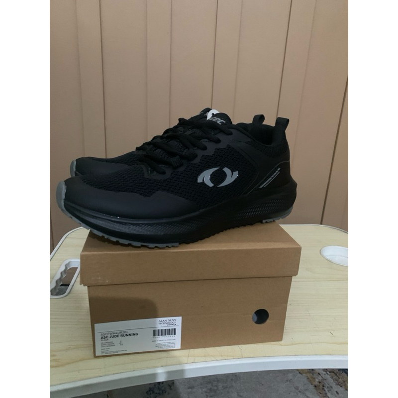 Jual Sepatu Pria Astec Jude Running Full Black | Shopee Indonesia