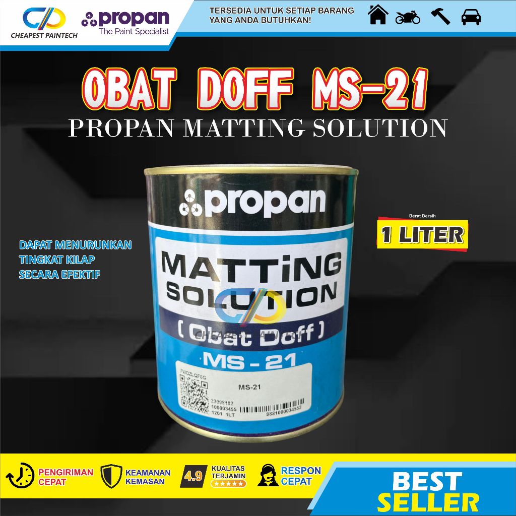 Jual OBAT DOFF MS-21 PROPAN MATTING SOLUTION 1 LITER | Shopee Indonesia