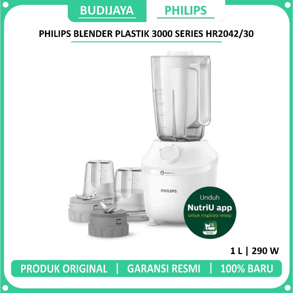 Jual Blender Philips 3000 Series HR2042/30 - Kapasitas 1L - Blender Jus ...
