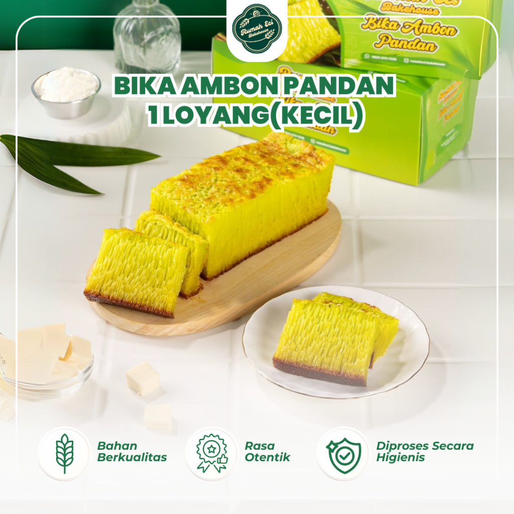 Jual Bika Ambon Rasa Pandan Homemade Bakery Rumah Eci Bakehouse | Shopee Indonesia