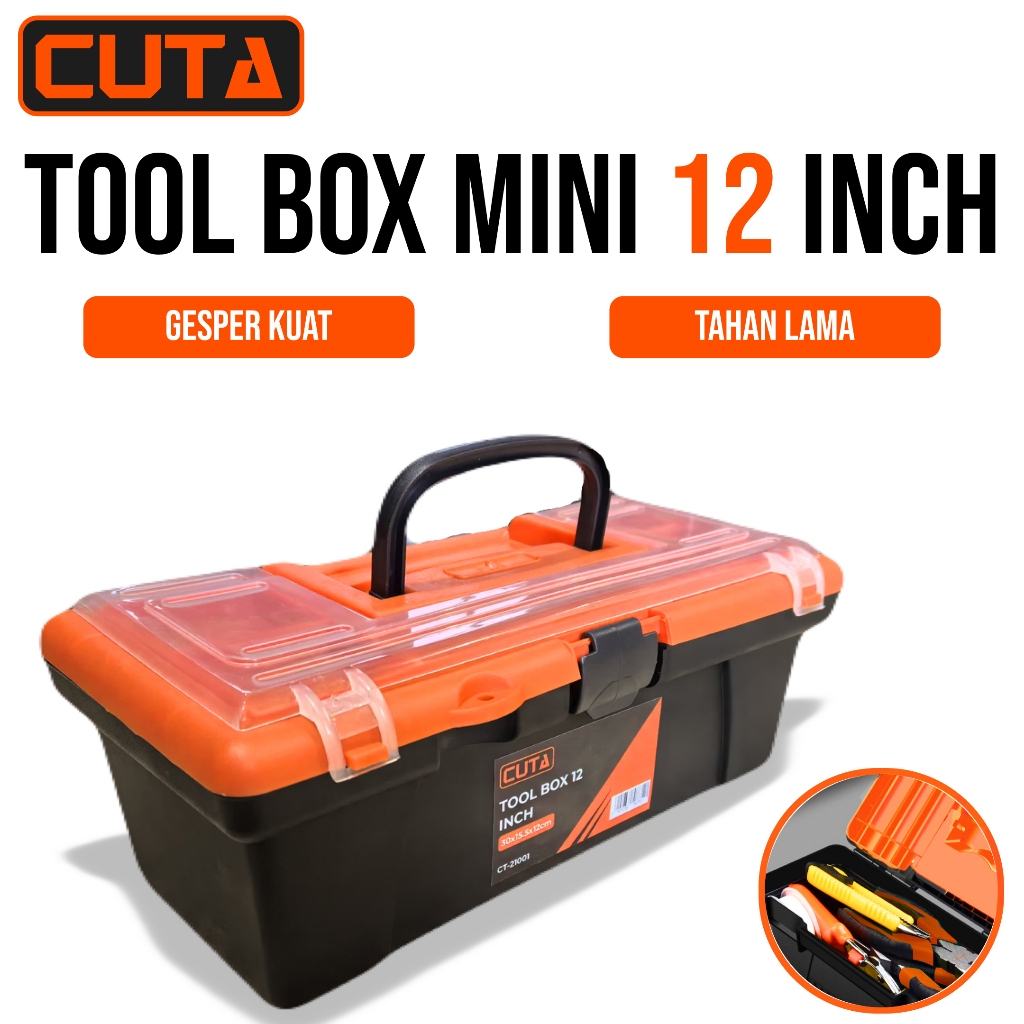 Jual CUTA Tool Box Plastik Kotak Penyimpan Perkakas PP Material Toolbox ...