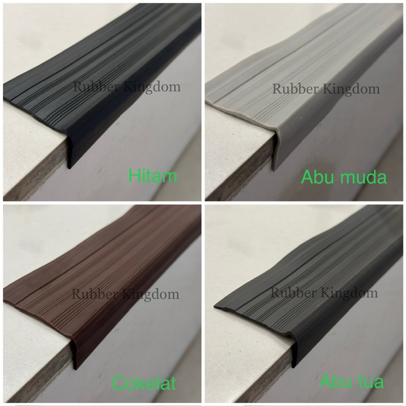 Jual STEP NOSING KARET / LIS TANGGA / ANTI SLIP HITAM ABU TUA LIST ...