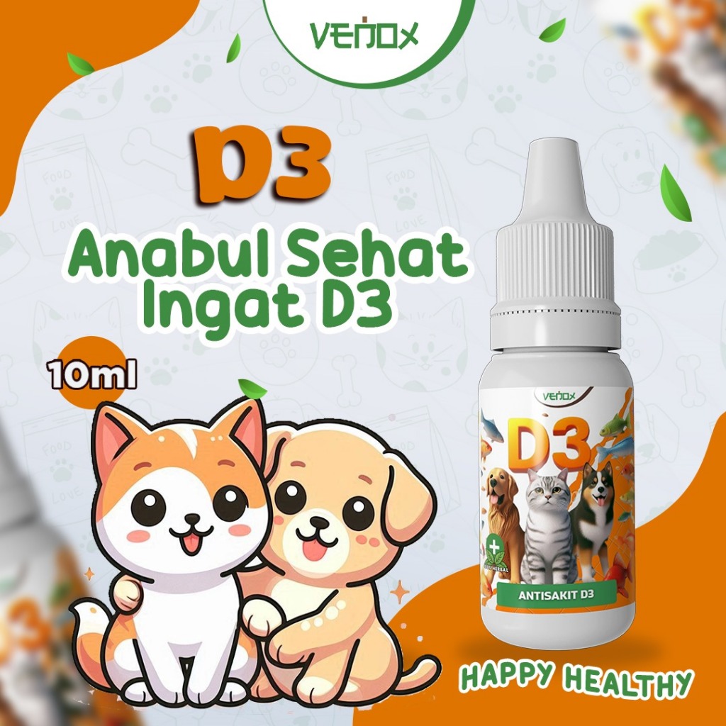 Jual ANTISAKIT D3 - Venox Obat Kucing Anjing Vitamin Anti Sakit Virus ...