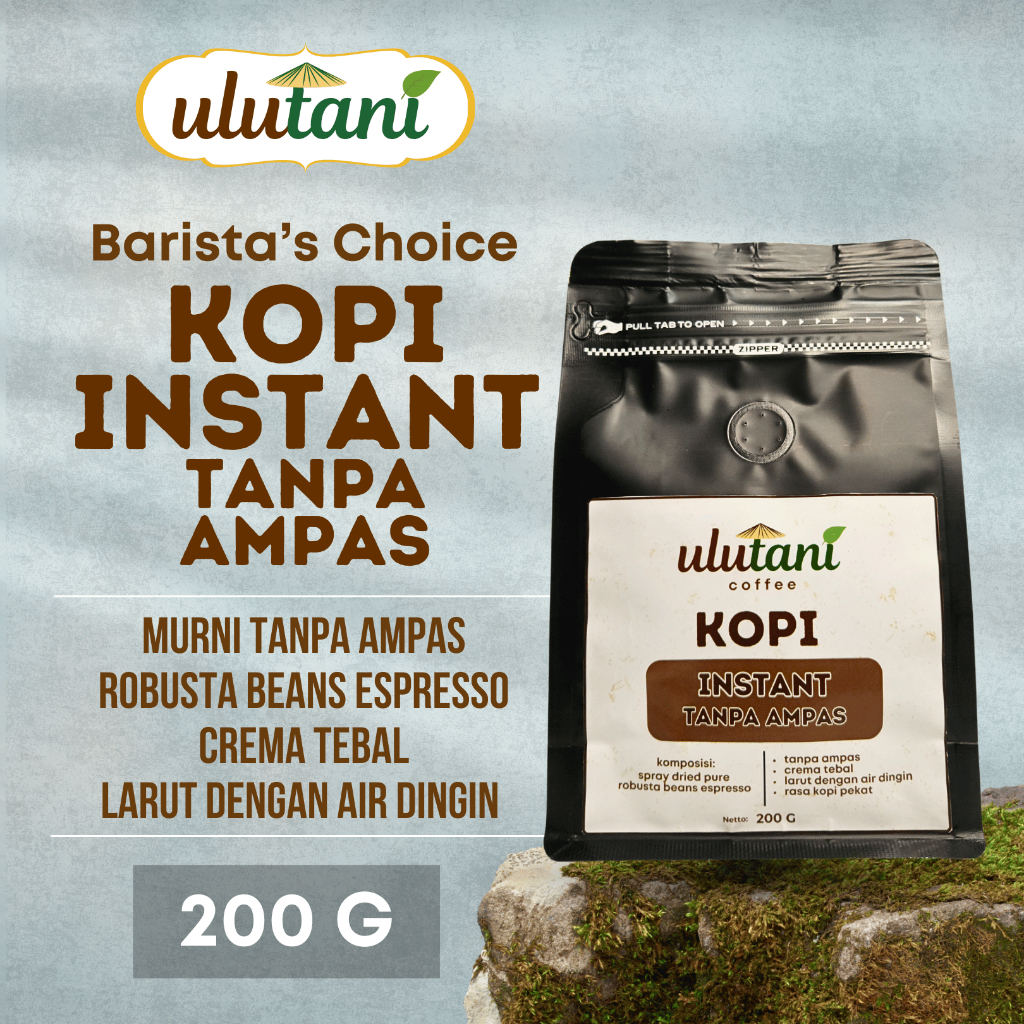 Jual Instant Coffee Tanpa Ampas / Kopi Instan Tanpa Ampas Ulutani 200 gr | Shopee Indonesia