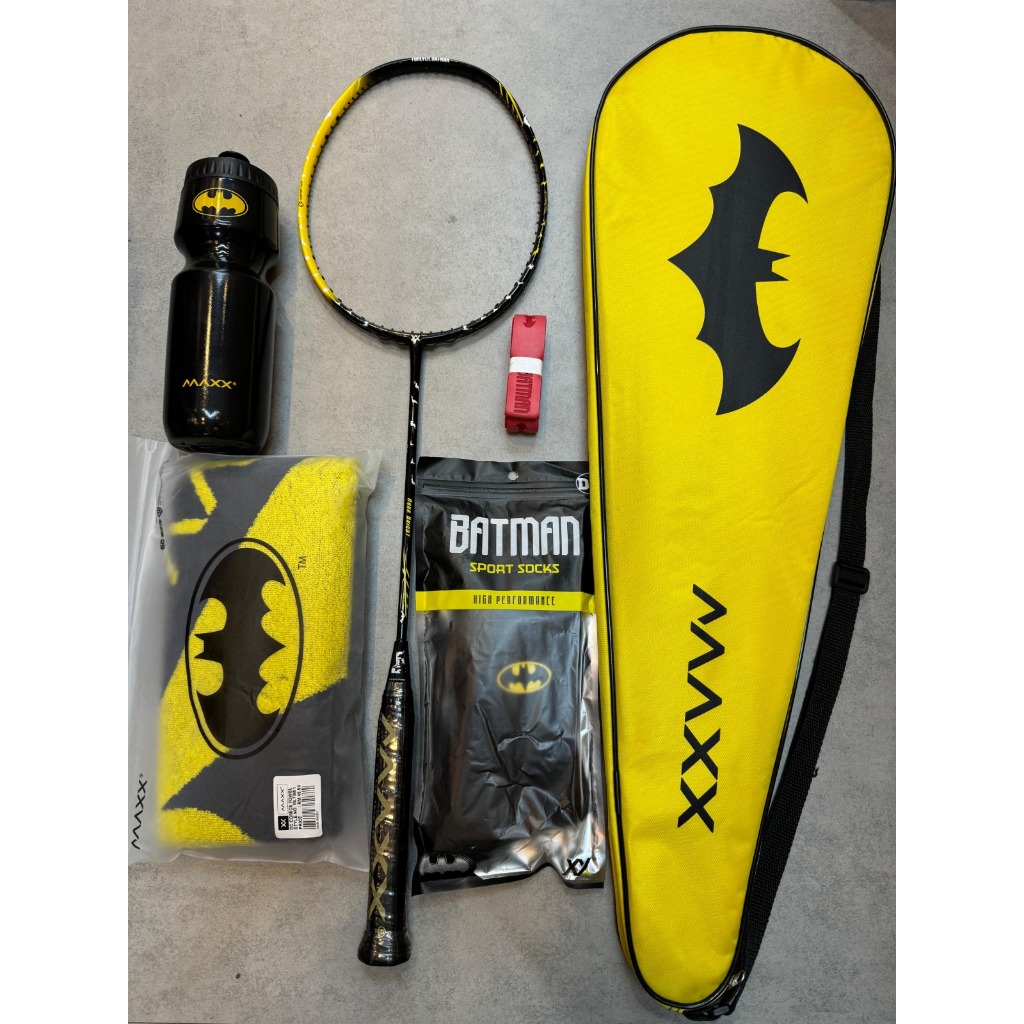 Jual Raket Badminton Maxx Batman Dark Knight Free tas,kaos kaki,grip ...