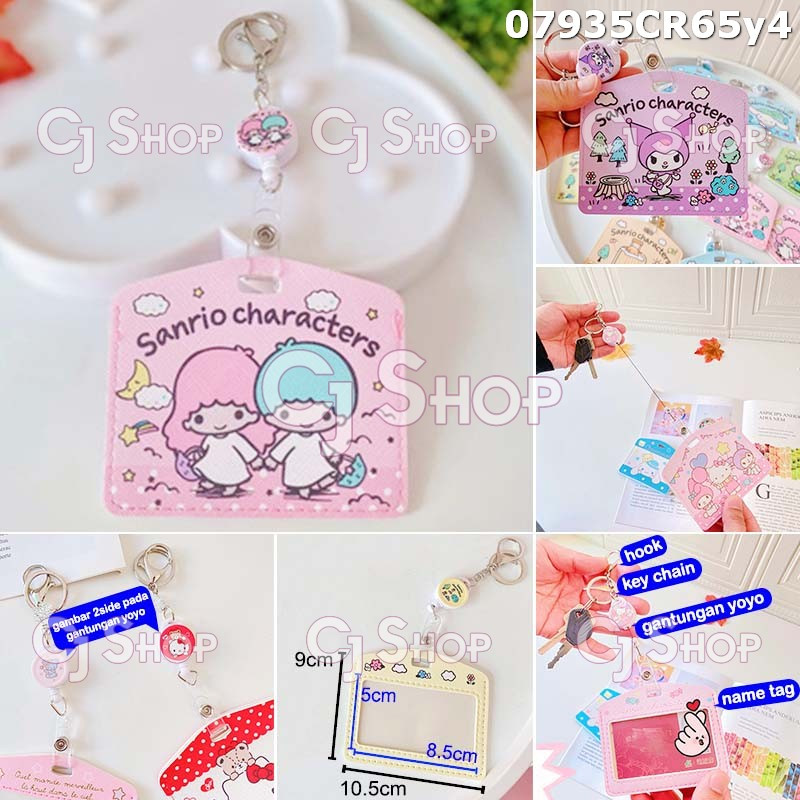 Jual Little Twinstar Pompompurin Cinnamoroll Name Tag + tali yoyo 07935 ...