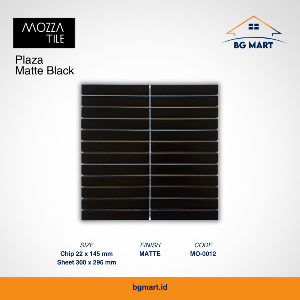 Jual MOZZA TILE Keramik Mozaic Plaza Matte Black | Shopee Indonesia