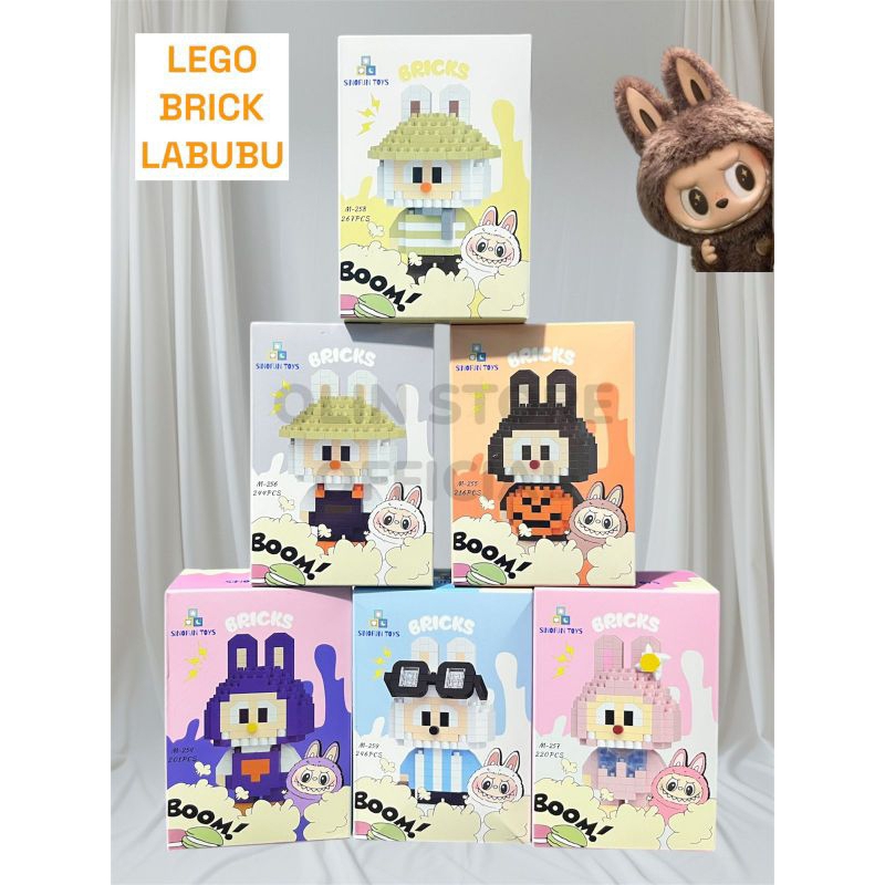 Jual Brick Labubu Lego Jumbo Labu Bu Mainan DIY Bongkar Pasang Nano ...