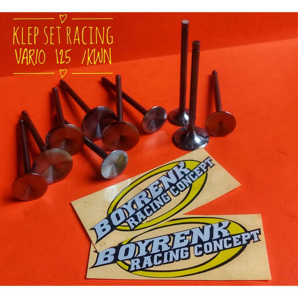Jual KLEP SET IN/EX VARIO 125 KWN/KZR STD RACING HANDMADE BOYRENK ...