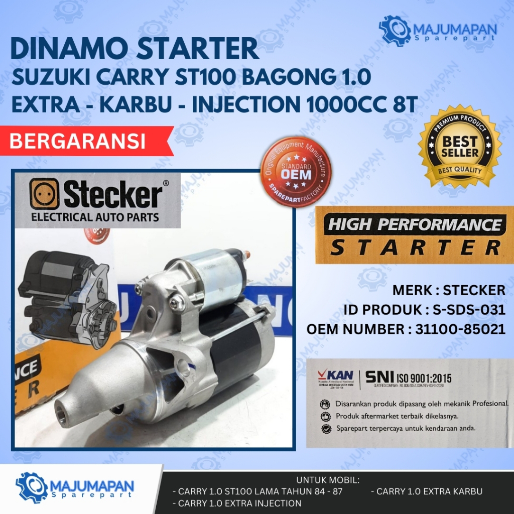 Jual (BERGARANSI) DINAMO STARTER STATER SUZUKI CARRY ST100 BAGONG 1.0 EXTRA - KARBU - INJECTION ...