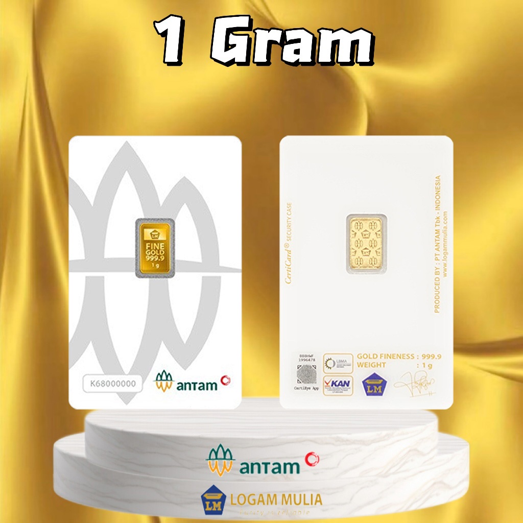Jual LM Logam Mulia Emas Antam Gold 1 gram Press Certieye Asli Original ...