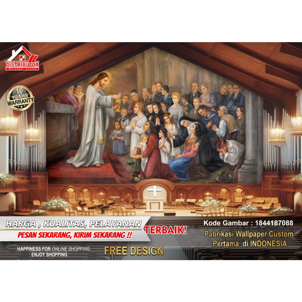 Jual Wallpaper Dinding Custom Jesus | Yesus | Christian | Gereja ...