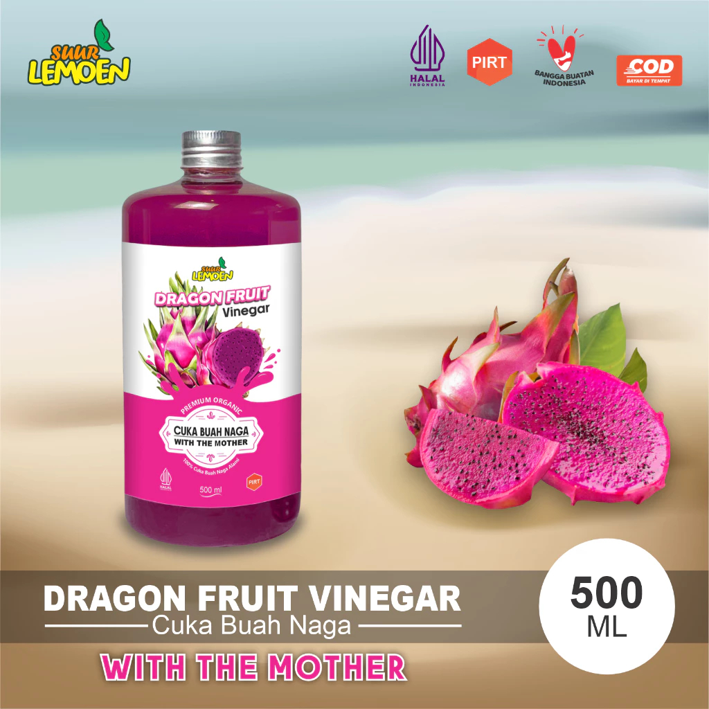 Jual Suur Lemoen - Cuka Buah Naga 500 ML - Dragon Fruit Vinegar - Cuka ...