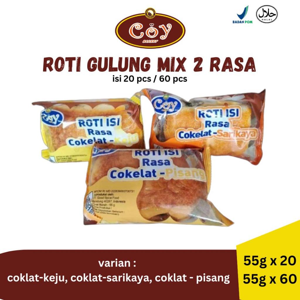 Jual COY - Roti Gulung Mix 2 Rasa 1 Dus isi 20pcs & 60pcs roti ...