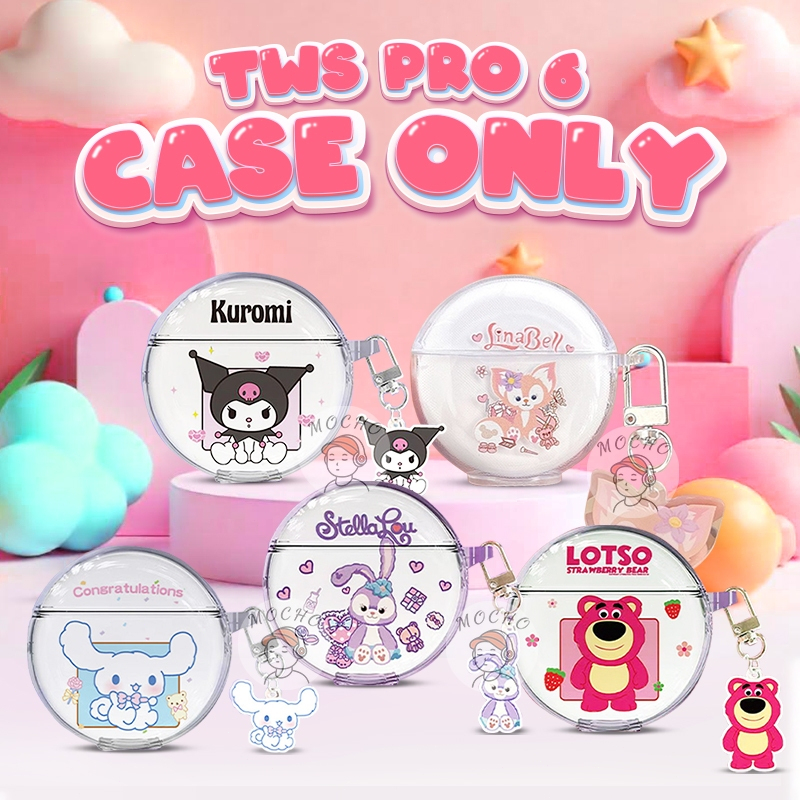 Jual ONLY CASING Pro 6 Cartoon Case Headset Bluetooth Cover Cute ...