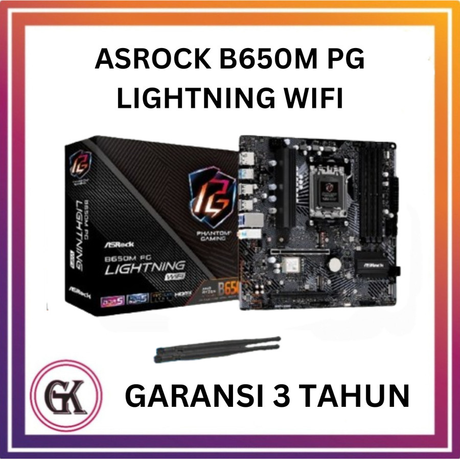 Jual MOTHERBOARD ASROCK B650M PG LIGHTNING WIFI | Shopee Indonesia