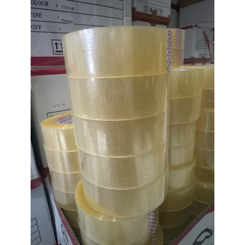 Jual 1 Slop isi 6 | Lakban 45mm x 500 yard ECONOMIS | Lakban Bening 500 Yard | Lakban Coklat 500 ...