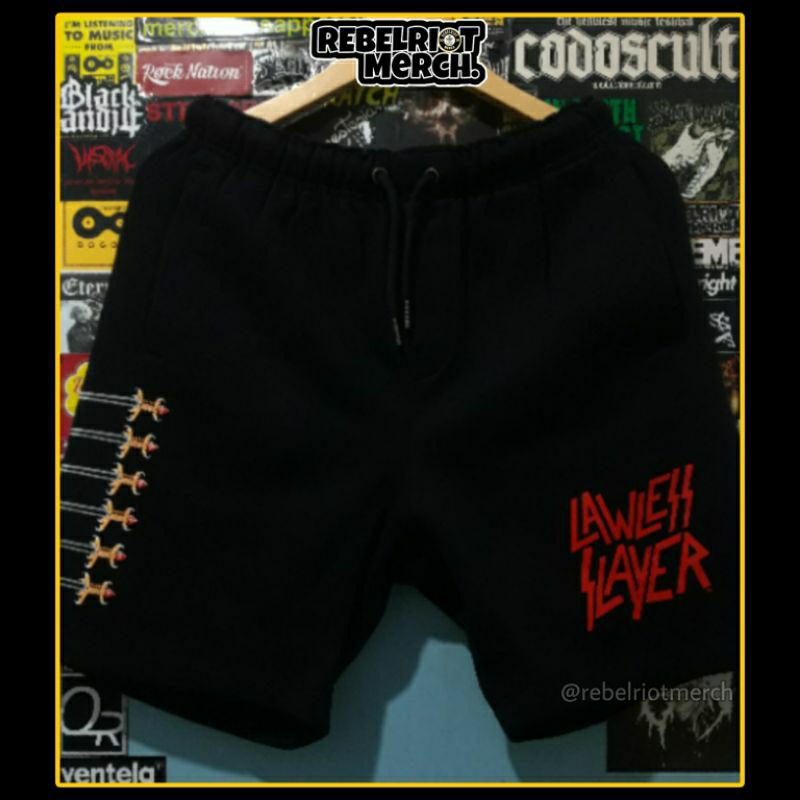Jual Lawless x Slayer - Demon Sword (Sweat Short) | Shopee Indonesia
