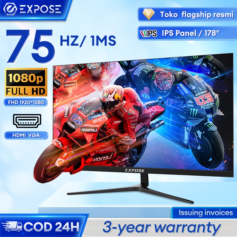 Jual Monitor 24 Inch 75Hz Monitor pc Gaming Curved Full HD IPS New ...