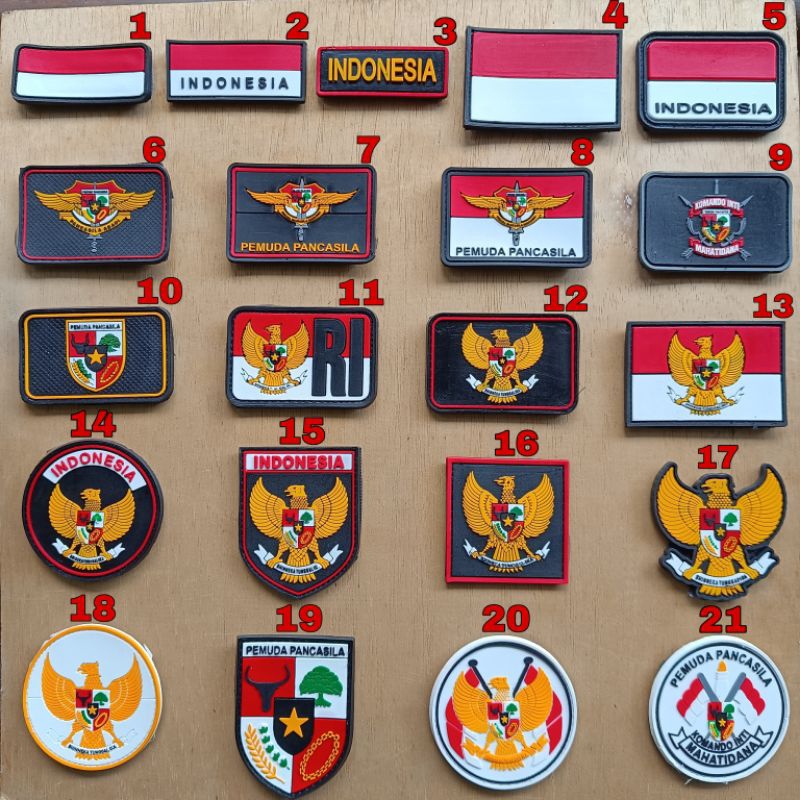 Jual patch rubber logo pp pemuda pancasila komando inti tempelan emblem ...