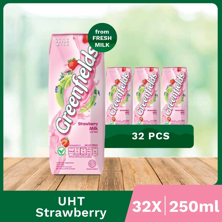 Jual Greenfields UHT Strawberry 250mL 250 mL x 1 Karton [Lebih Hemat ...