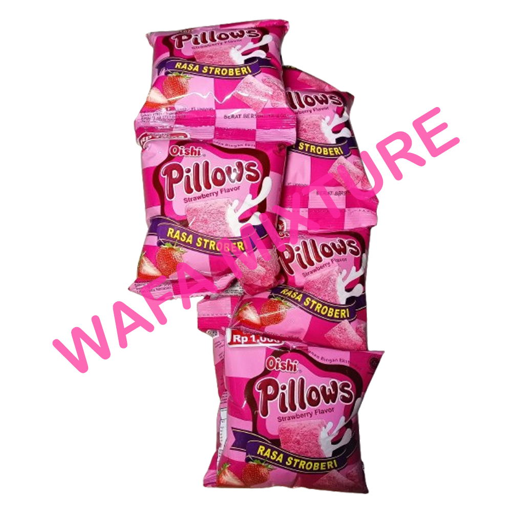 Jual Snack Oishi PILLOWS Rasa STRAWBERRY (1 renceng isi 10 pcs) hadiah ...