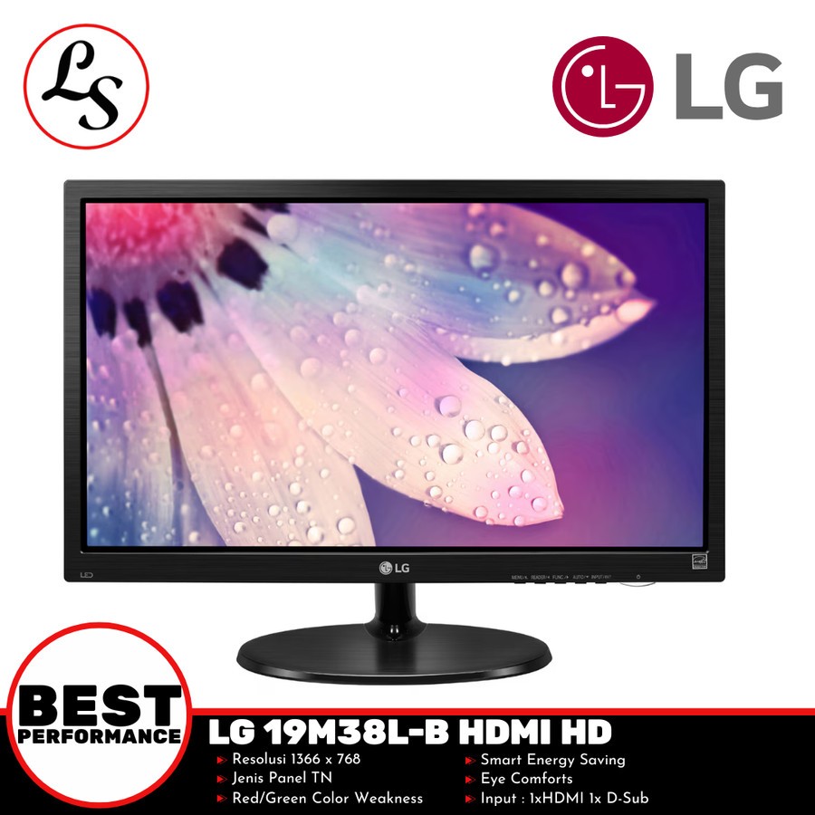 Jual LG MONITOR 19M38L-B 18.5" HDMI HD | Shopee Indonesia