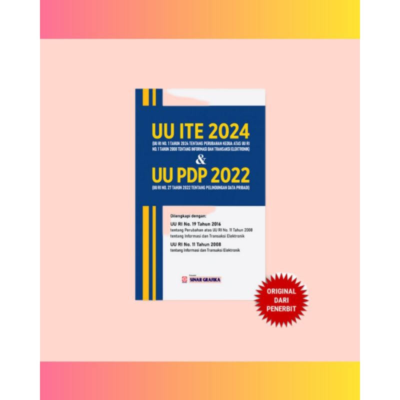 Jual buku terbaru UU ITE 2024 & PDP 2022 original | Shopee Indonesia