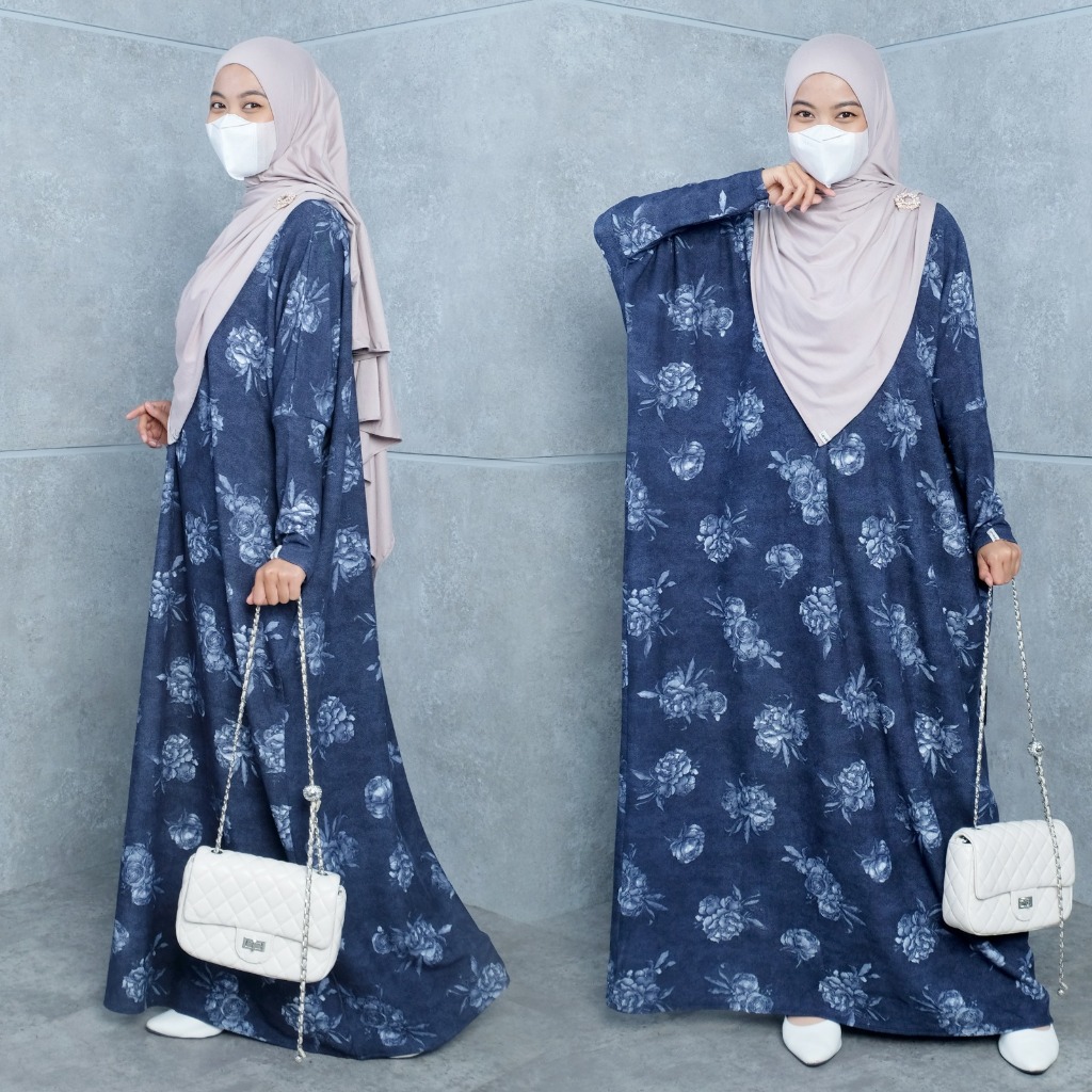 Jual Yamaka Abaya WARNA BARU Syari Knit Loufer Printing by Levezein ...