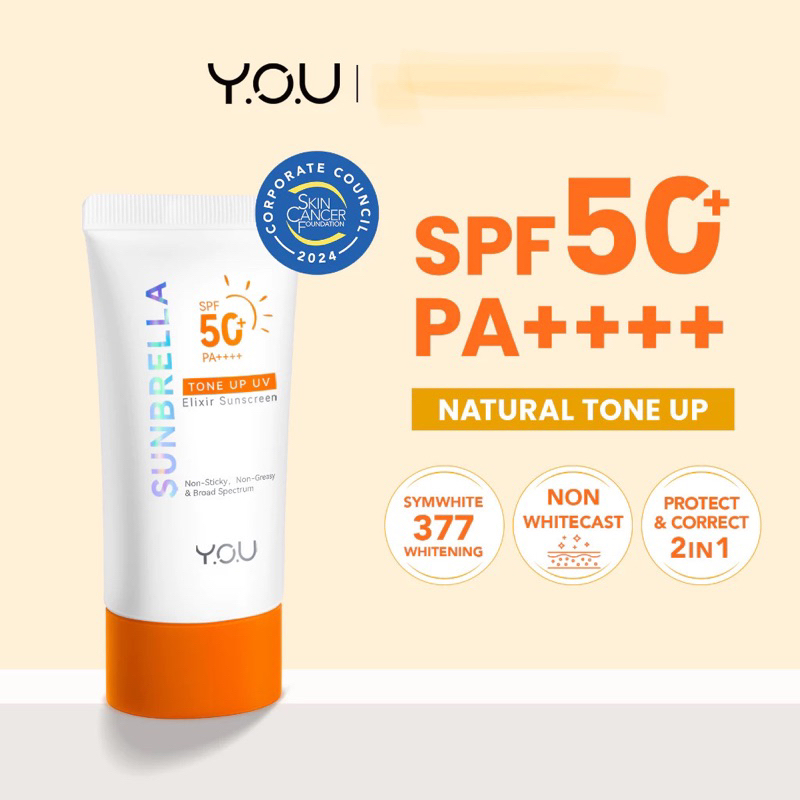 Jual You Sunbrella Tone Up UV Elixir Sunscreen Spf 50PA++++ | Shopee Indonesia