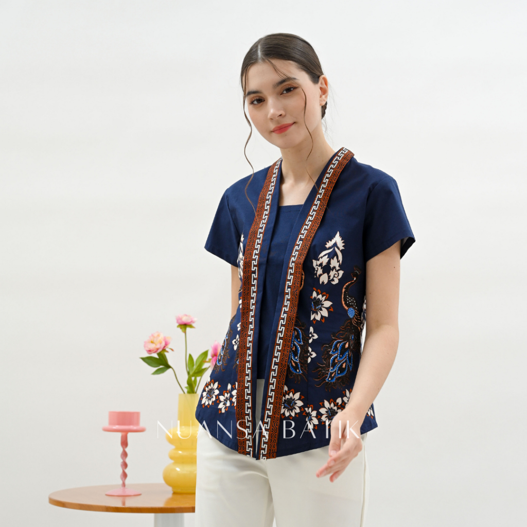 Jual Nuansa Batik Blouse Batik Model Kutu Baru Lengan Pendek Bahan ...