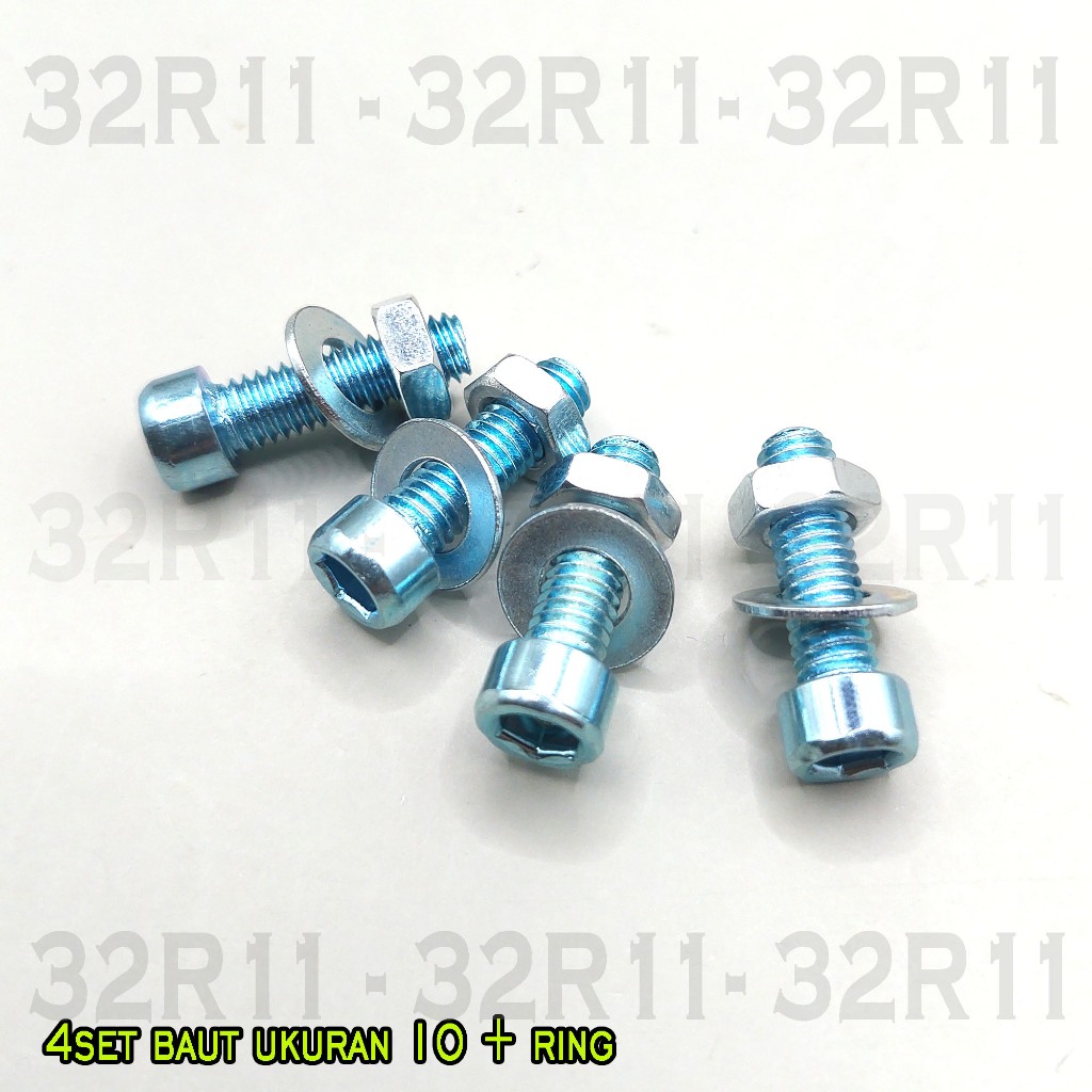 Jual BAUT PLAT NOMOR MOTOR/BAUT DUDUKAN PLAT MOTOR 4SET | Shopee Indonesia