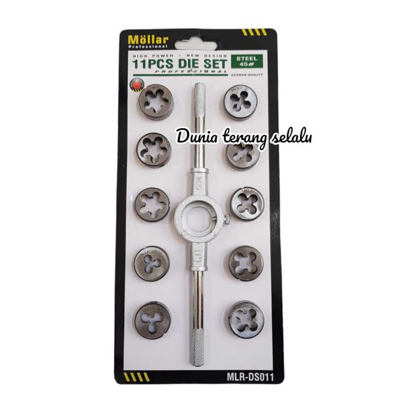 Jual Alat Dies Snei Mollar - DIE SET 11 PCS - Senai Drat Ulir Baut ...