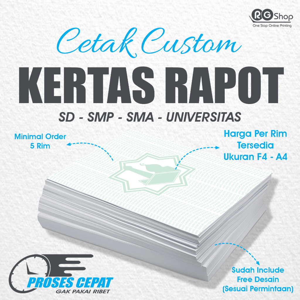 Jual CETAK KERTAS RAPOT CUSTOM K13 / KERTAS ISI RAPOT SEKOLAH / RAPORT ...