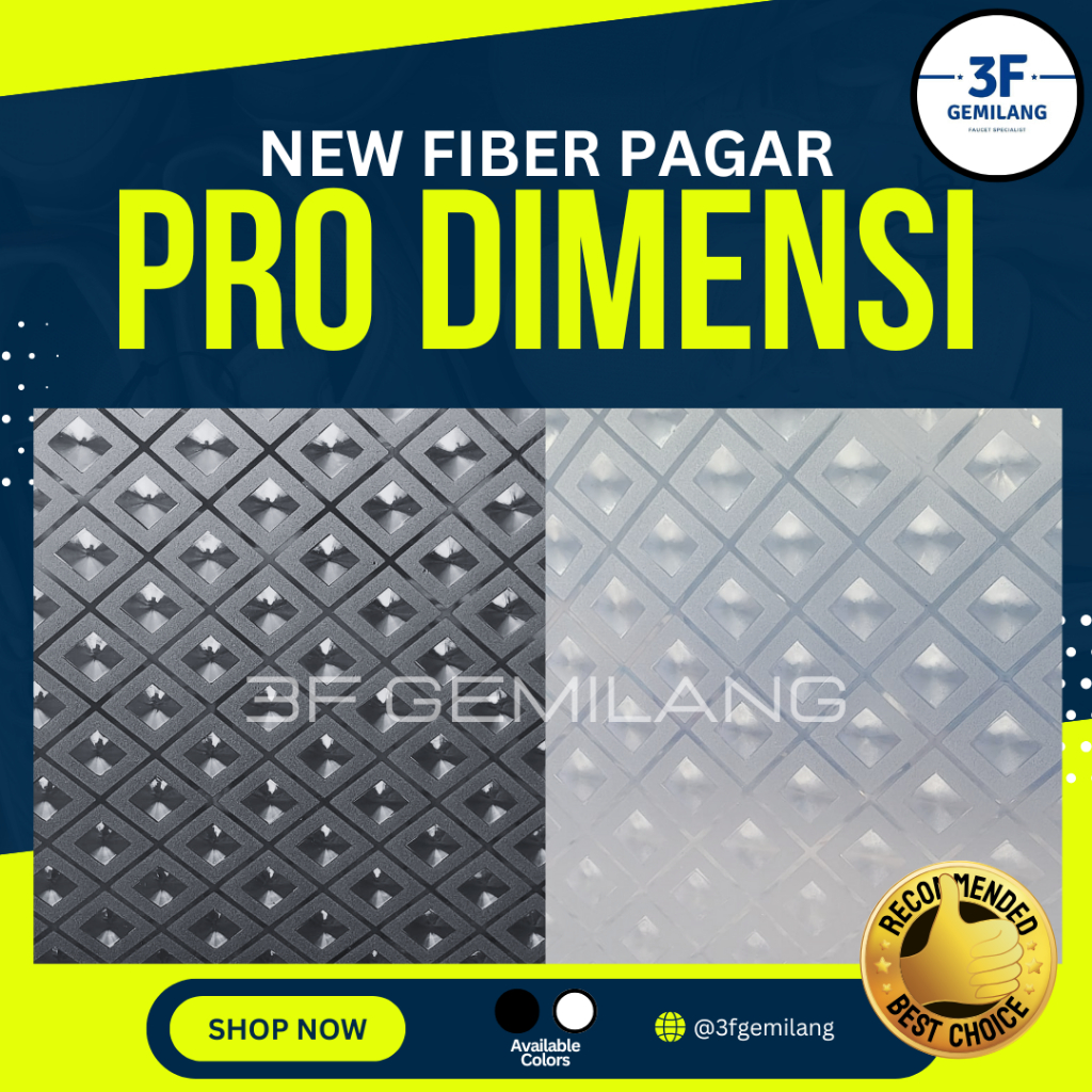 Jual 3F GMG - Fiber Plastik Penutup Pagar Motif NEW PRO DIMENSI 4D ...