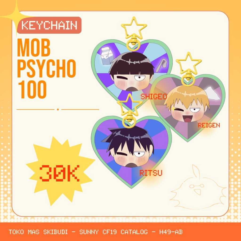Jual SUNNY'S MOB PSYCHO 100 KEYCHAIN (Reigen, Mob, Ritsu) | Shopee ...
