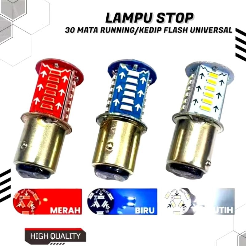 Jual Lampu stop belakang rem running 12v 30mata runing kedip PNP semua ...