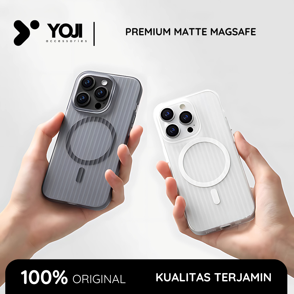 Jual YOJI (FREE ANTIGORES) Premium Matte Magsafe Case Iphone Compatible ...
