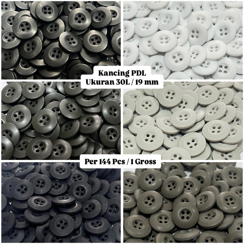Jual (GROSS) Kancing PDL Ukuran 30L / 1,9 Cm / 19 Mm | Shopee Indonesia