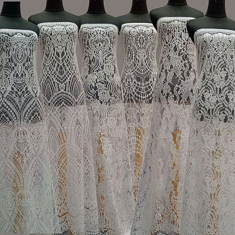 Jual kain brokat,panel,semi prancis putih new | Shopee Indonesia