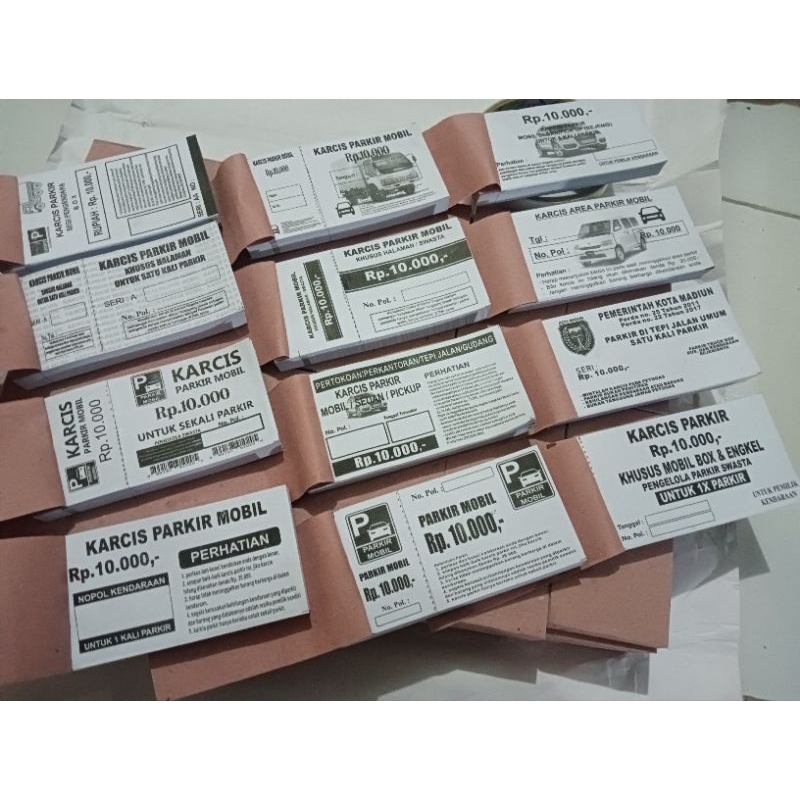 Jual KARCIS PARKIR UNIVERSAL PERBENDEL ISI 100 LEMBAR | Shopee Indonesia